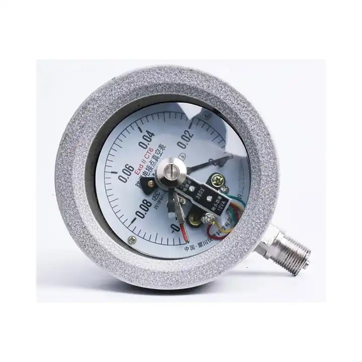 YTX-100B Electric Contact Pressure Gauge Explosion Proof With 1.6MPa ...
